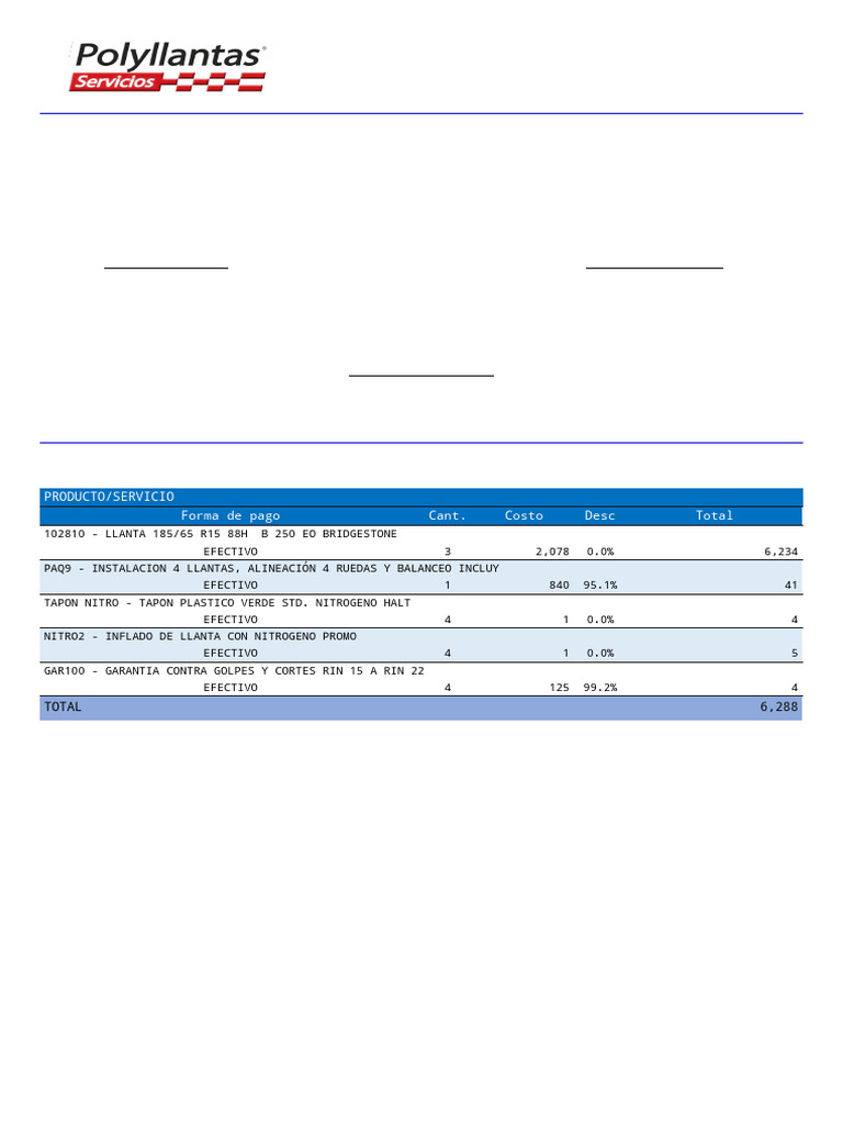 Polyllantas Sucursal Ecatepec Info | PDF | Pagos | Los consumidores