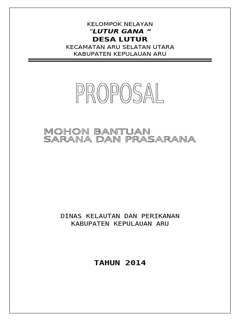 Proposal Nelayan Dobo | PDF
