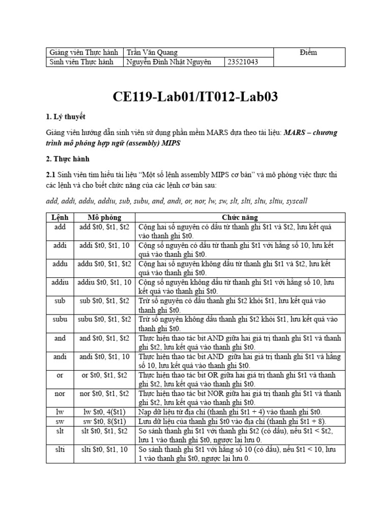 23521043 - Nguyễn Đình Nhật Nguyên - Lab1 | PDF