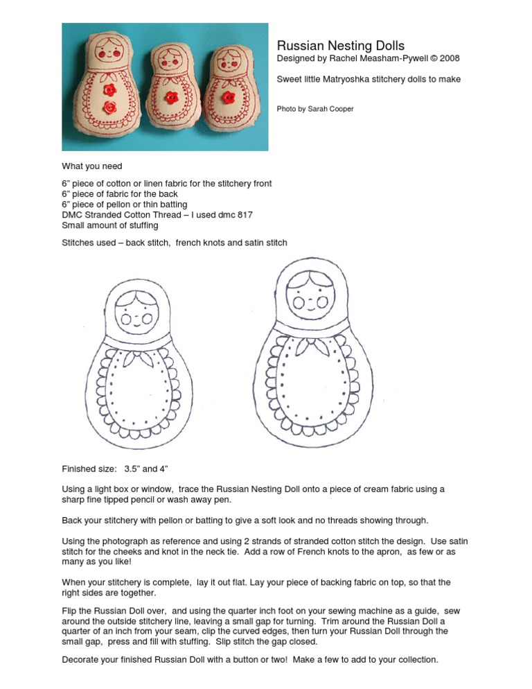 Russian Nesting Dolls Pattern | PDF