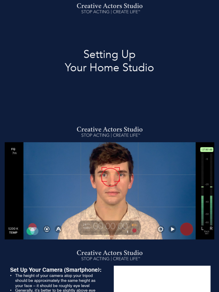 Setting Up Your Home Studio | PDF | Glasses | Camera