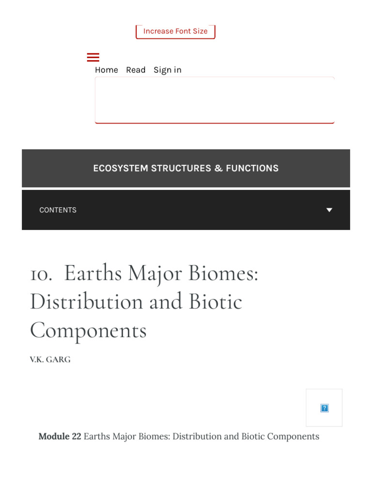Earths Major Biomes- Distribution and Biotic Components – Ecosystem ...