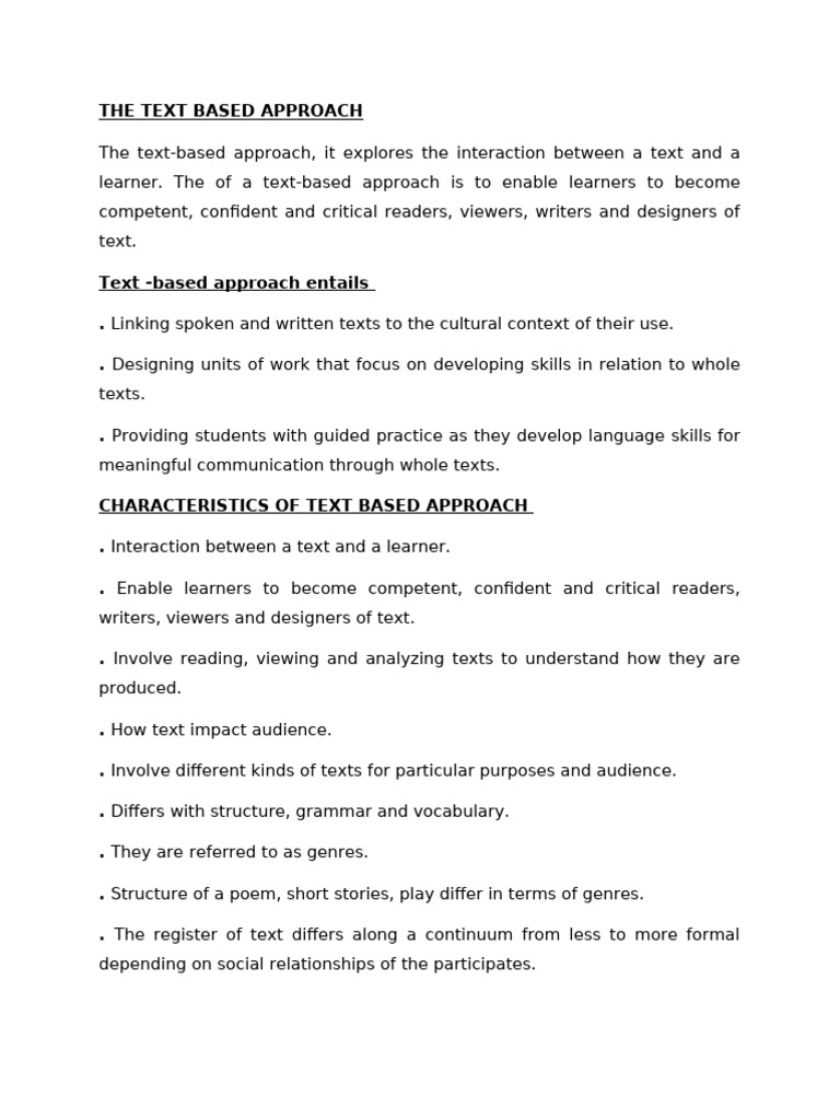 The Text Based Approach_043751 | PDF