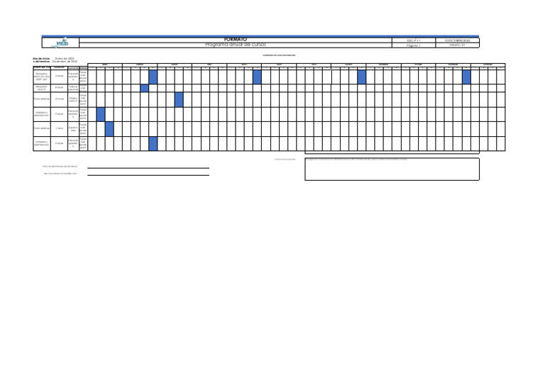 Calendario Programa Capacitacion 2025 | PDF