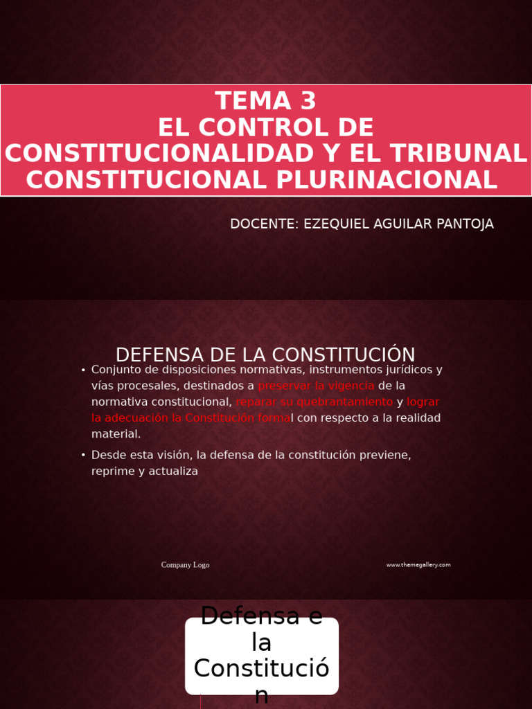 Cap. 3 El Control de Constitucionalidad | PDF | Constitución | Jurisdicción