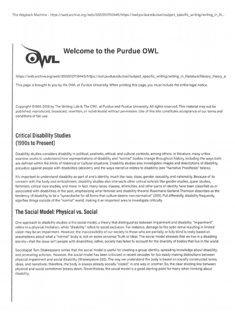 East of Eden Critical Lenses Archive Purdue OWL | PDF