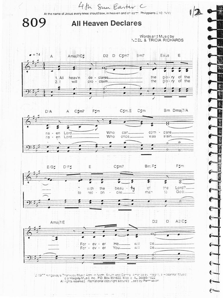 All Heaven Declares Sheet Music | PDF