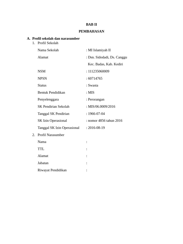 BAB II Laporan Observasi | PDF