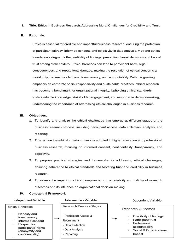concept paper - BR | PDF | Risk | Credibility