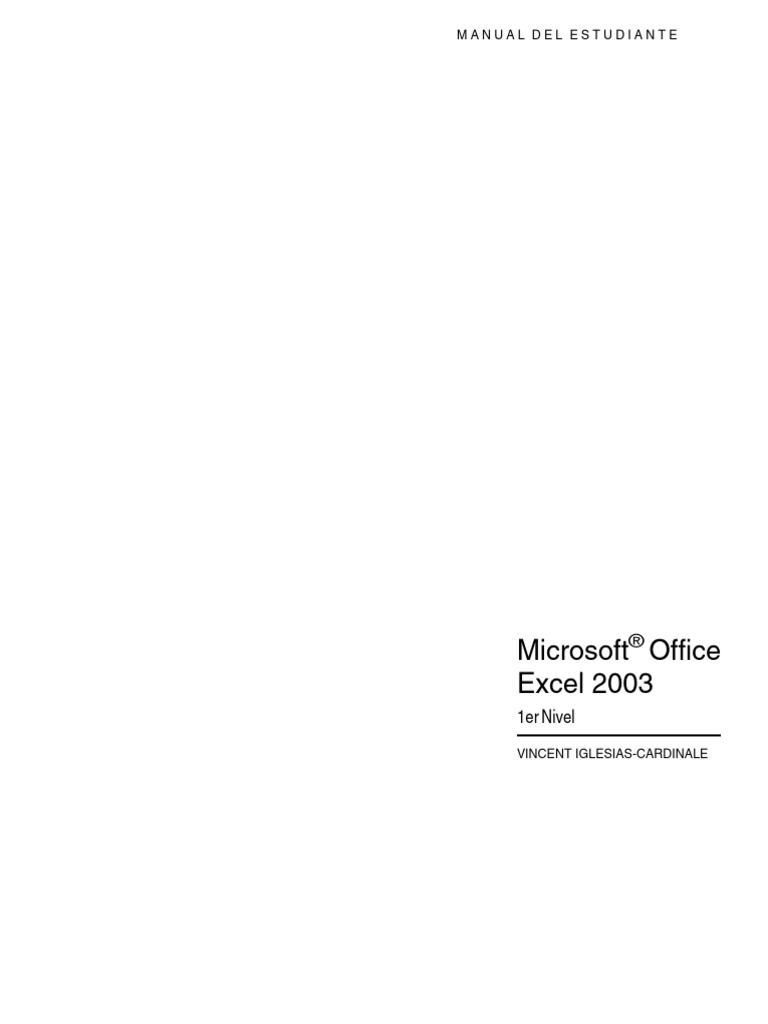 Excel_Basico 2003 ESP | PDF | Microsoft Excel | Microsoft Office
