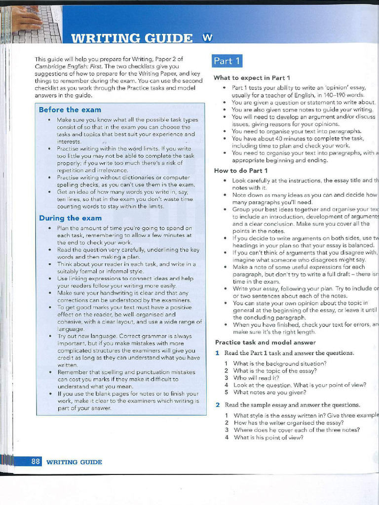 Writing Guide Fce | PDF