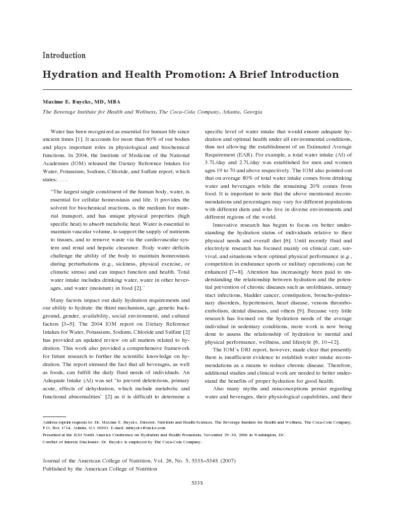 Hydration Insights for Health Pros | PDF | Dehydration | Water