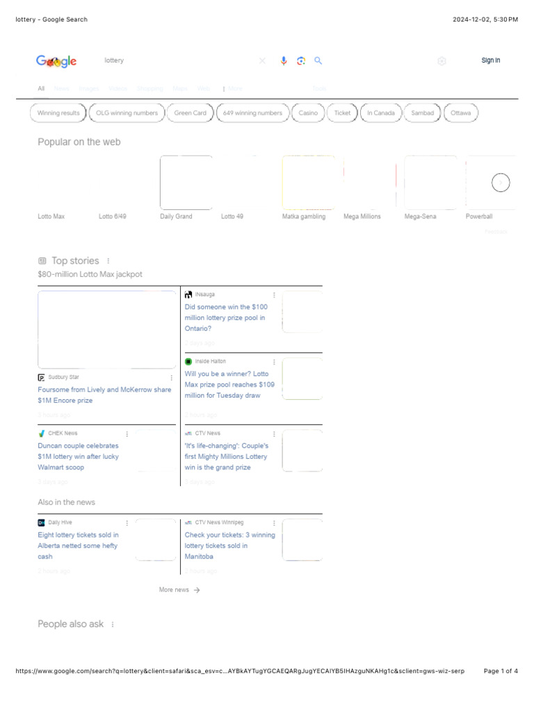 lottery - Google Search | PDF | Lottery | Gaming