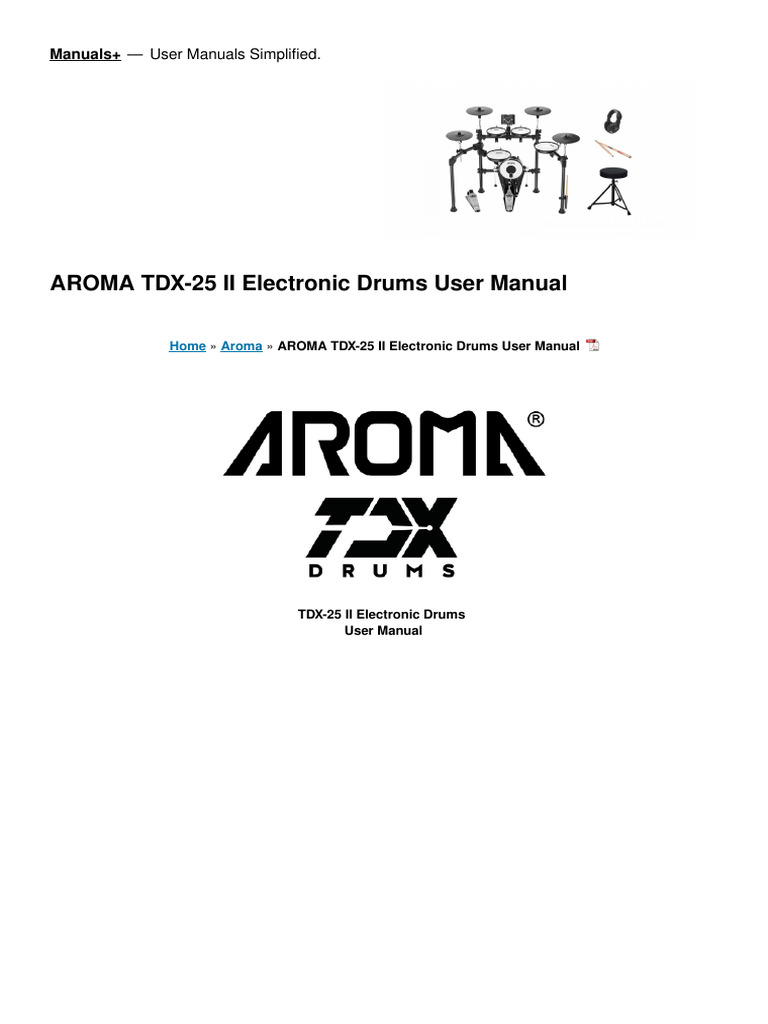 TDX 25 II Electronic Drums Manual | PDF | Drum Kit | Electromagnetic Interference