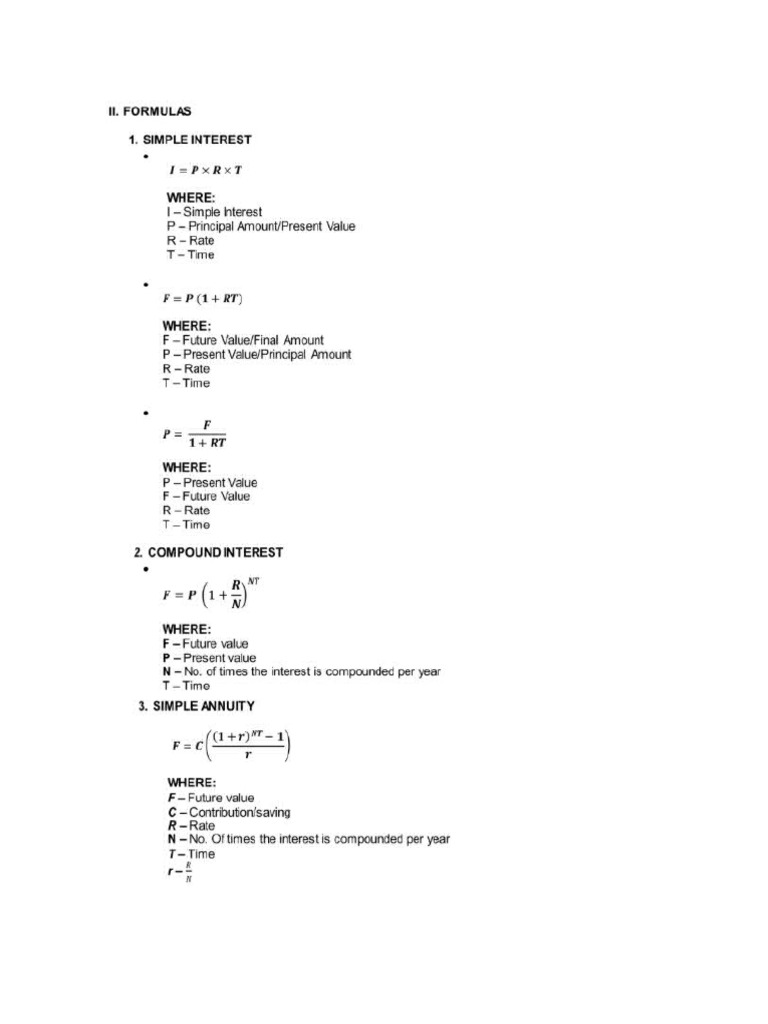 Formulas | PDF