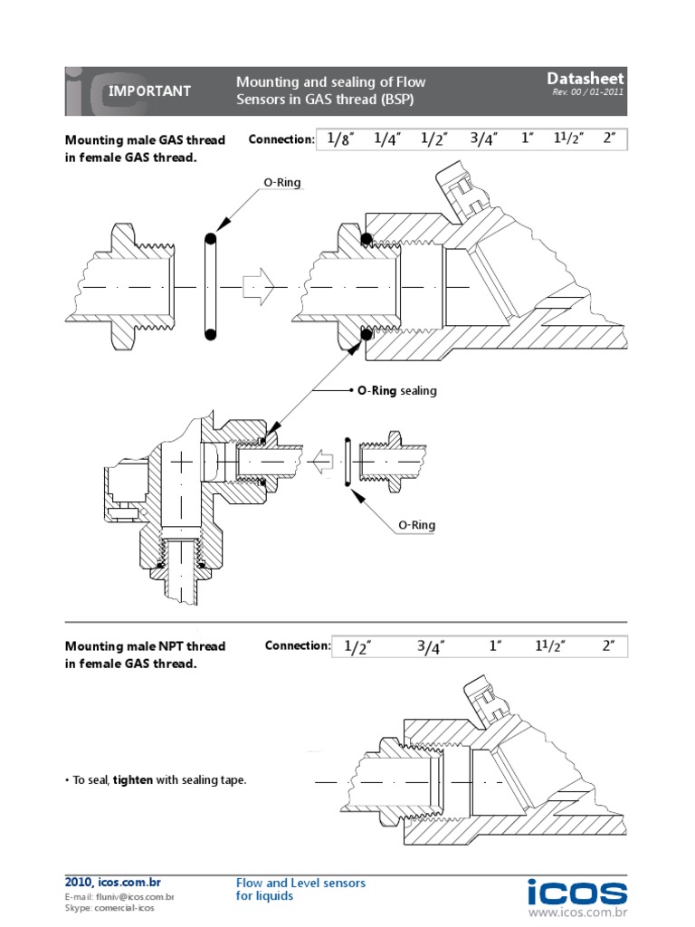 Mounting Sealing Sensors Icos | PDF
