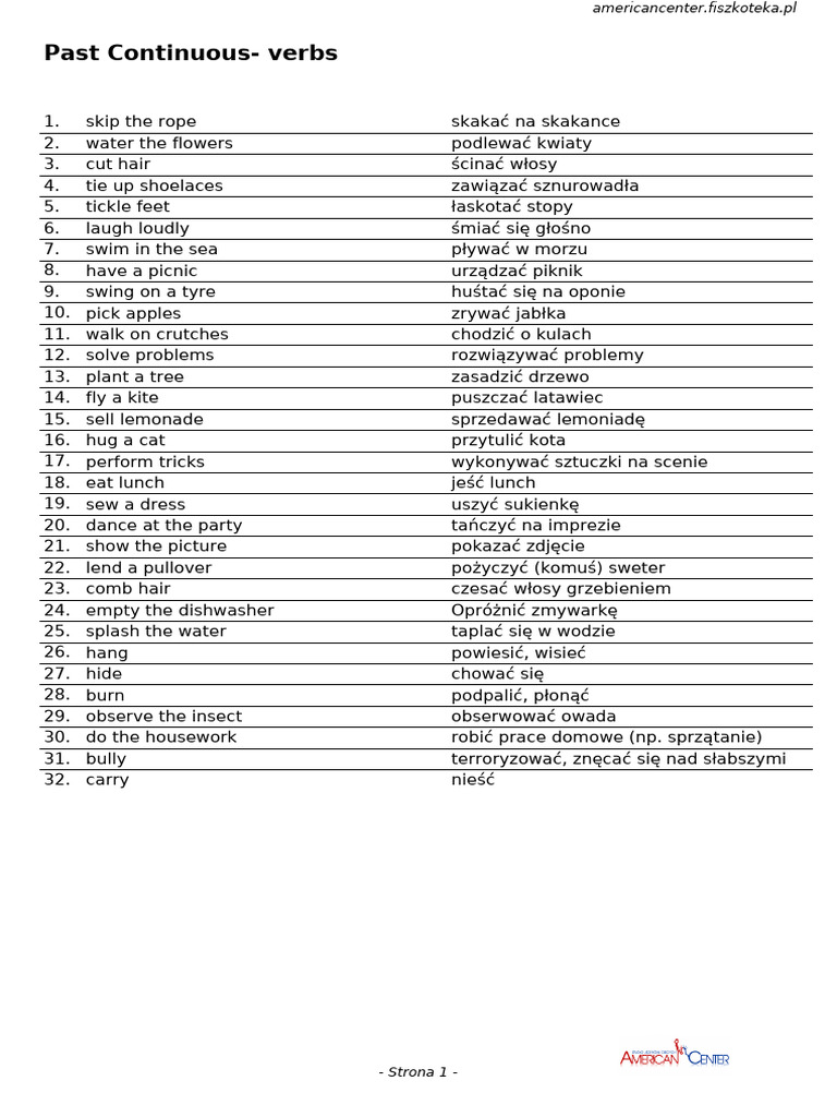 Past Continuous | PDF