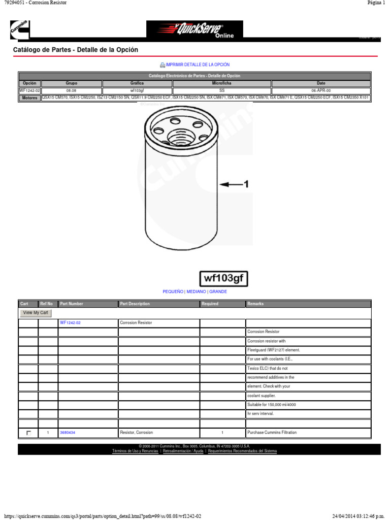 WF1242-02 Resistor Corrosion Completo | PDF