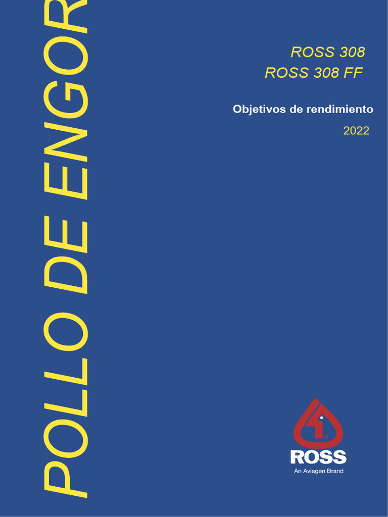 Objetivos de rendimiento Ross 308/FF 2022 | PDF | Pollo | Análisis de ...