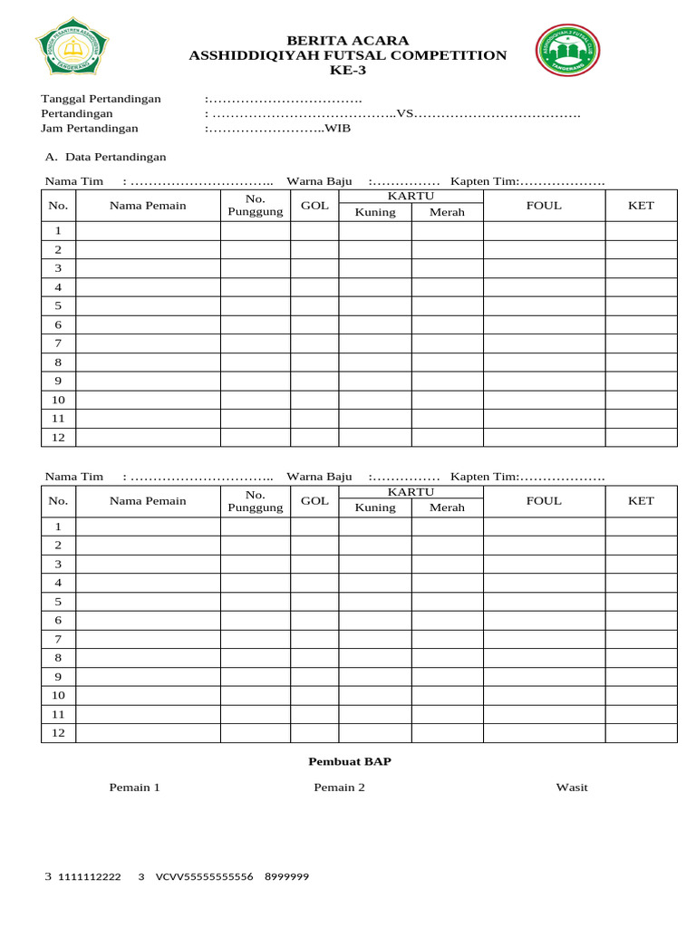BERITA ACARA AFC | PDF