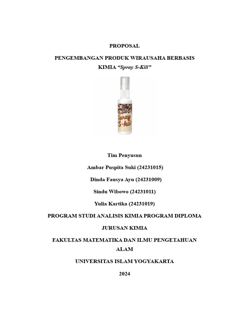 Proposal Produk Kelompok 4 | PDF