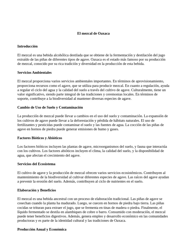 Mezcal de Oax. | PDF | Entorno natural | Ciencias de la Tierra