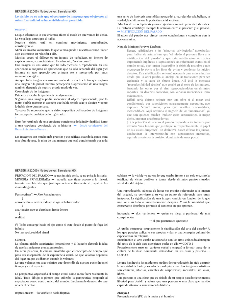 BERGER, J. (2000) - Modos de Ver | PDF | Pinturas | Imagen