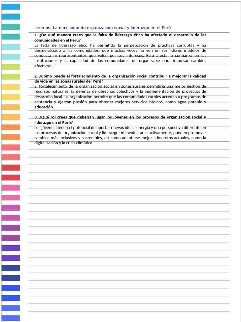 Respuesta A Las Preguntas Actv. 04.1 3°sec | PDF