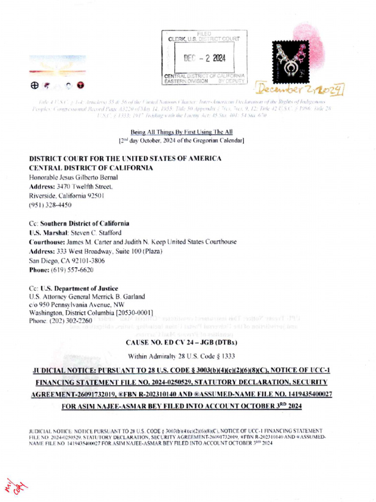 Within Admiralty 28 U.S. Code § 1333 JUDICIAL NOTICE: PURSUANT TO 28 U ...