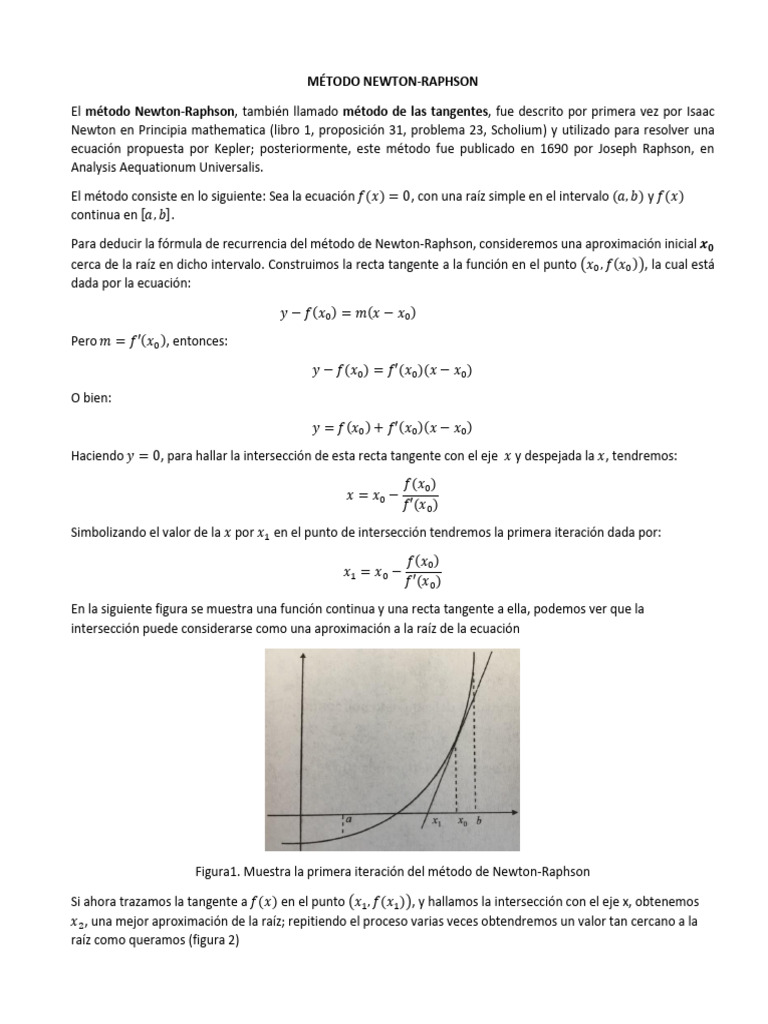 Método Newton-Raphson: Guía y Ejemplos | PDF | Matemáticas Aplicadas | Análisis matemático