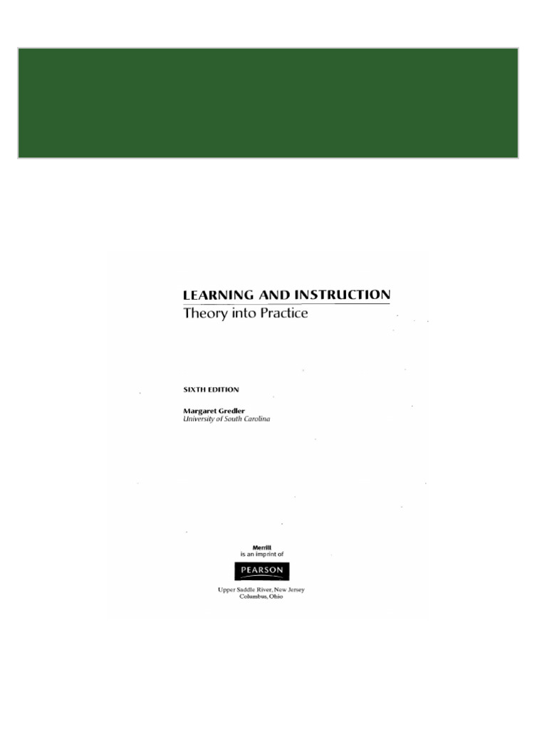 Learning and Instruction Theory into Practice 6th Edition 2024 scribd ... Learning and Instruction Theory into Practice 6th Edition 2024 scribd ...