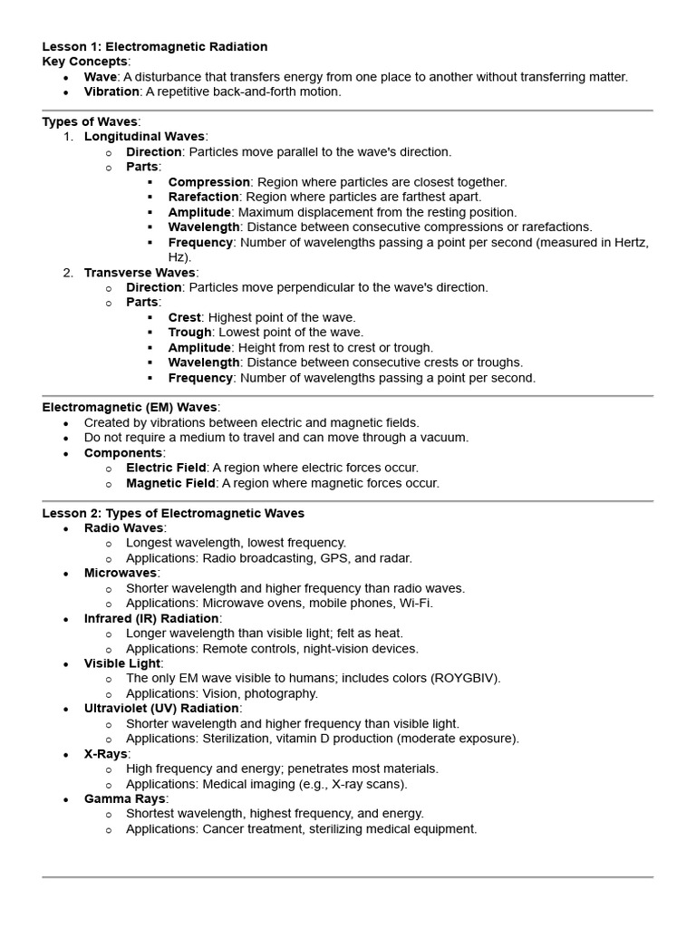 Science-10-Reviewer | PDF | Radiation | Waves