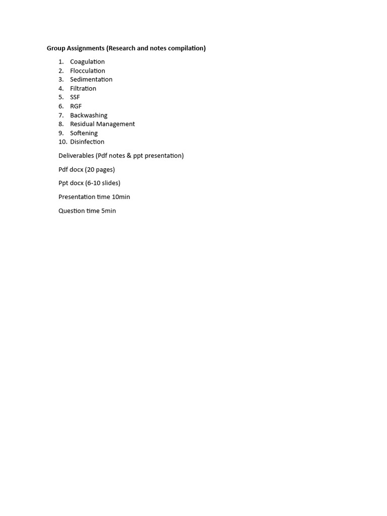 Group Assignments | PDF