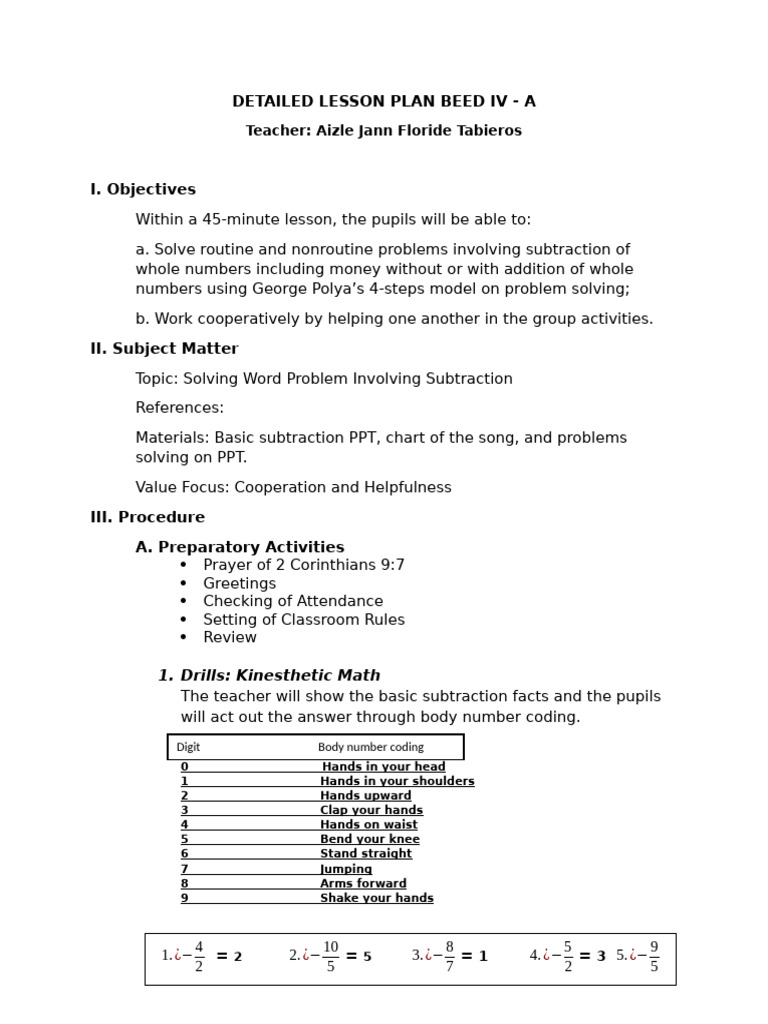 Detailed Lesson Plan Beed Iv | PDF | Learning | Cognition