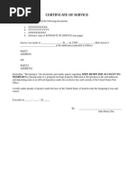 Certification of Services Rendered | PDF | Finance & Money Management