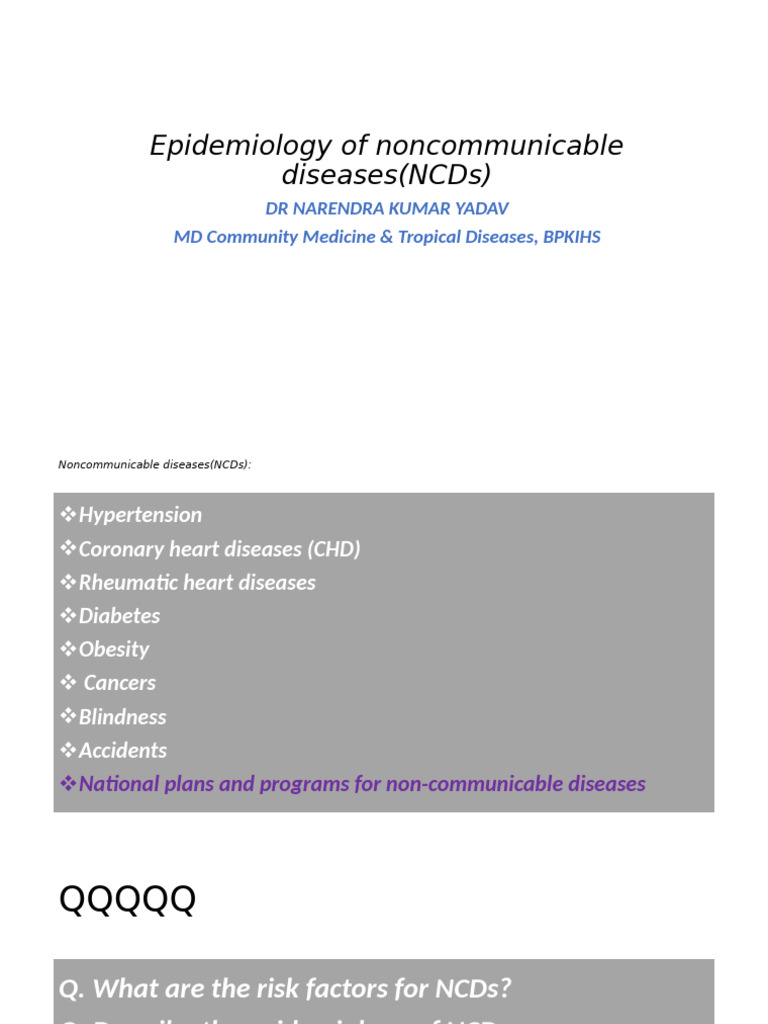 NCD and HTN | PDF | Non Communicable Disease | Hypertension