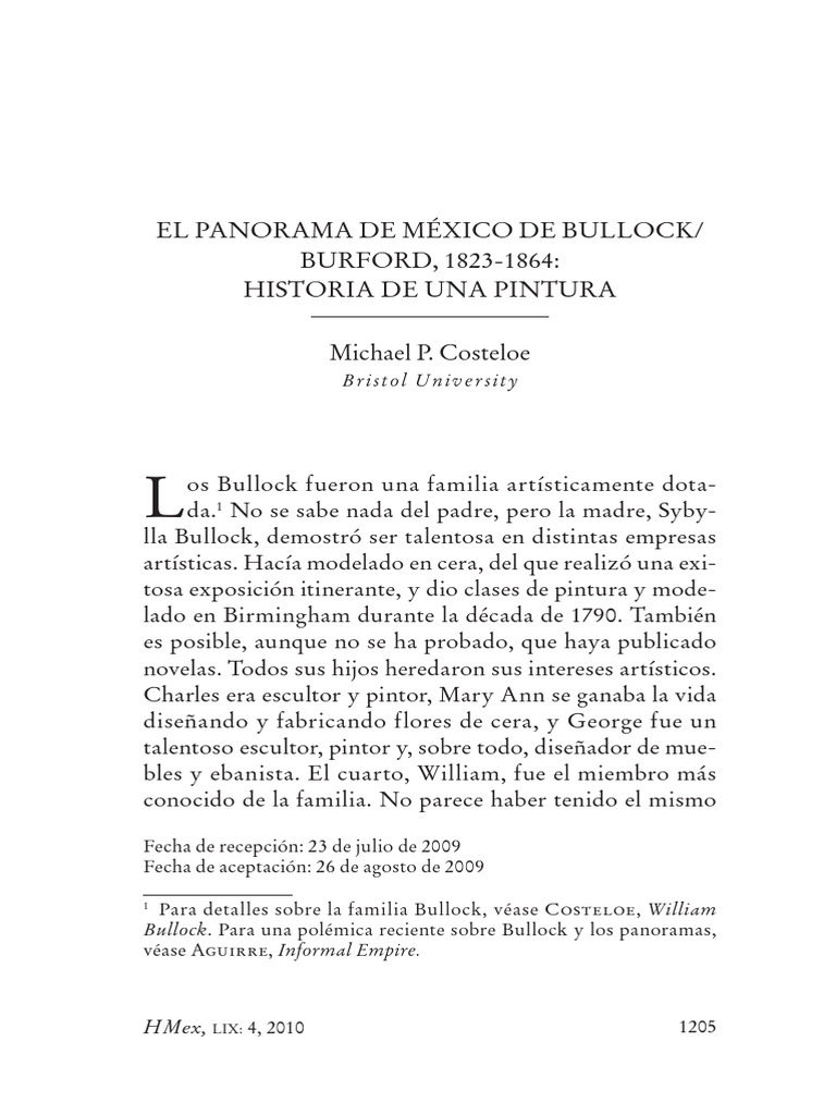 El Panorama William Bullock | PDF | México | Pinturas