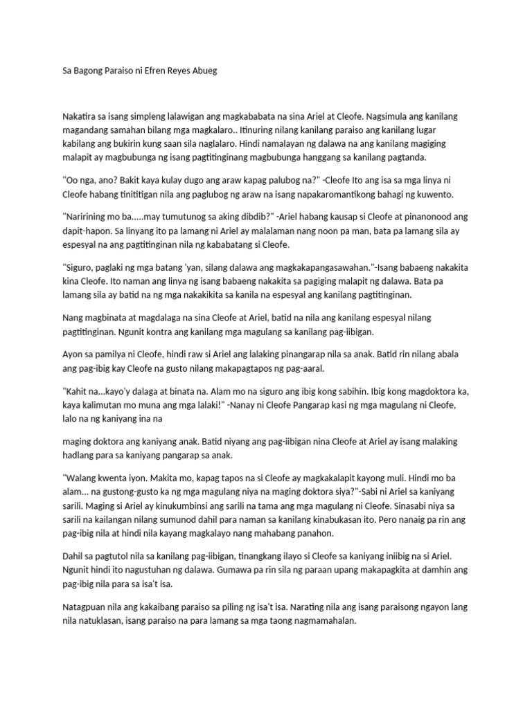 Bagong Paraiso | PDF