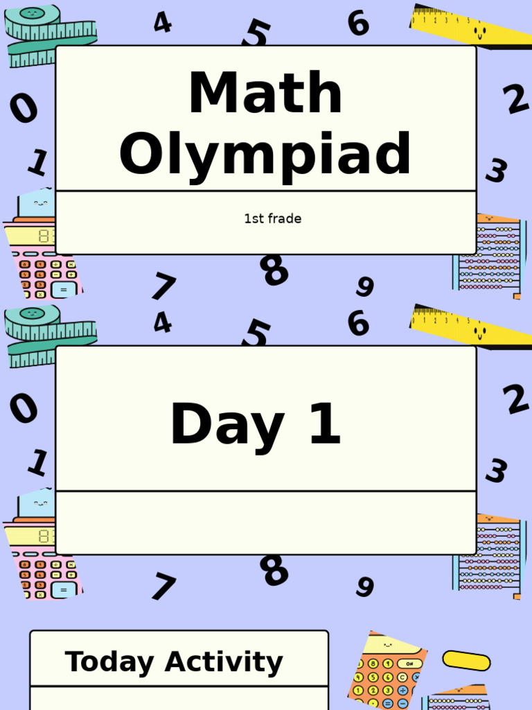 Math Olympiad 1st grade 2024 | PDF
