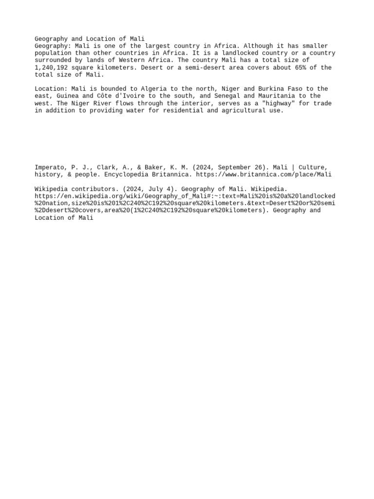 Mali | PDF