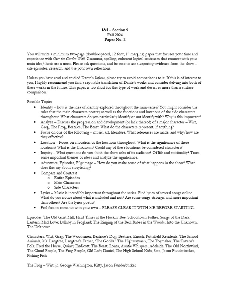 Essay 2 - OtGW | PDF