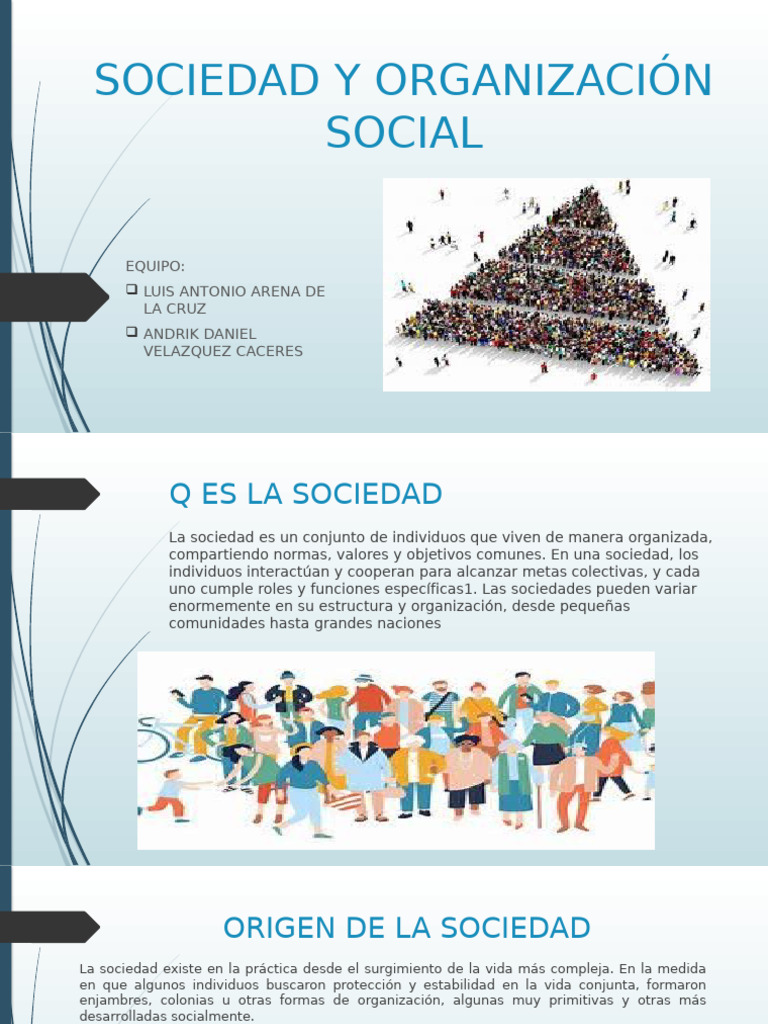 Sociedad y Organización Social | PDF | Sociedad | Educación en artes ...