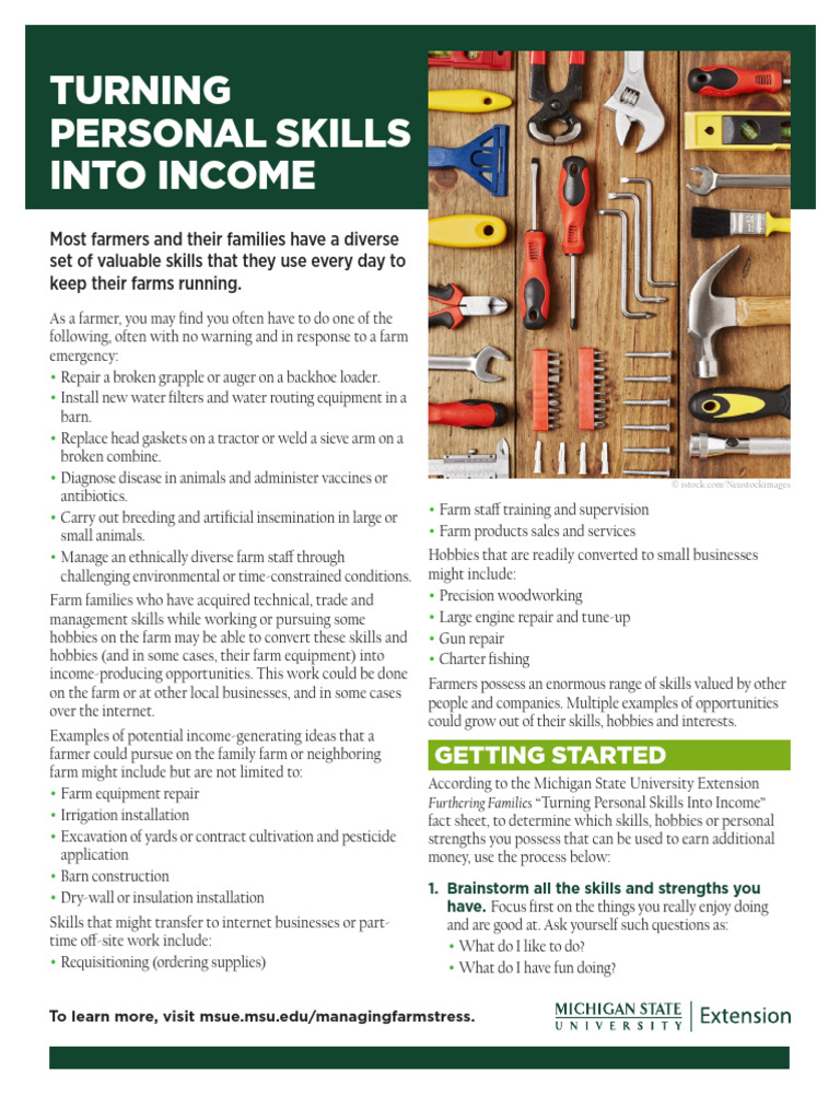 Farm Stress Handout Personal Skills FINAL | PDF | Michigan State University