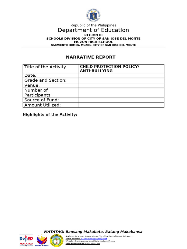 NARRATIVE-REPORT-CPP-2023-2024 | PDF
