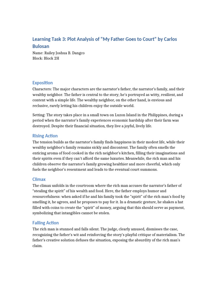 Learning Task 3 Plot Analysis Railey Joshua B Dangco | PDF