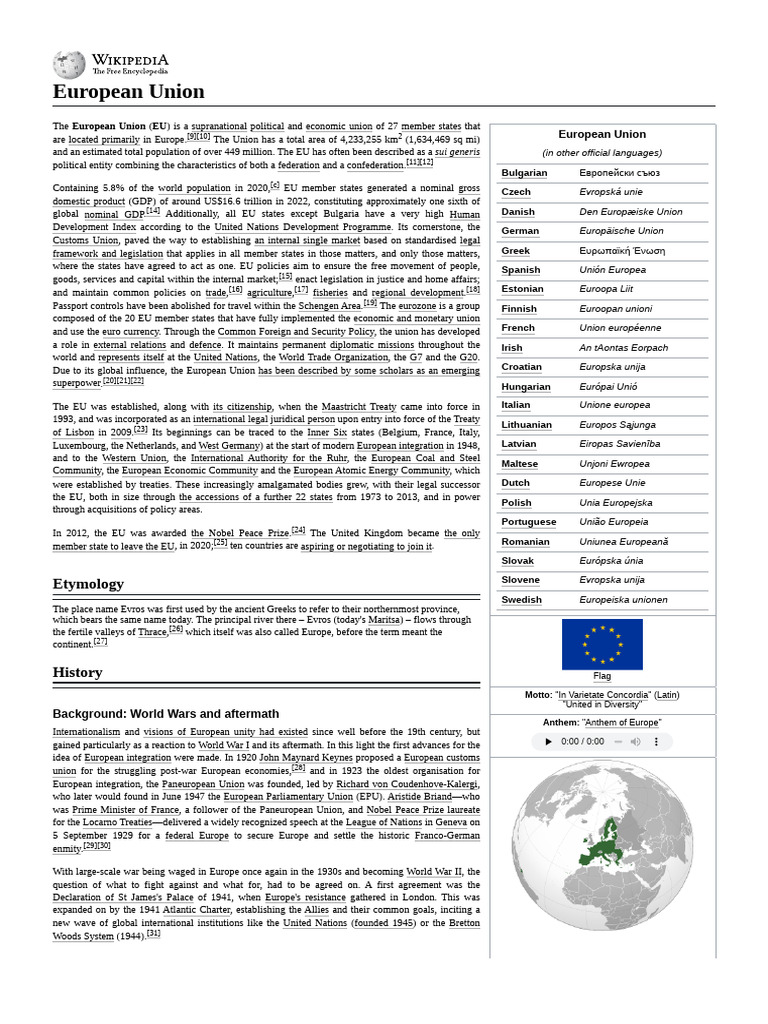 European Union | PDF | European Union | European Economic Community