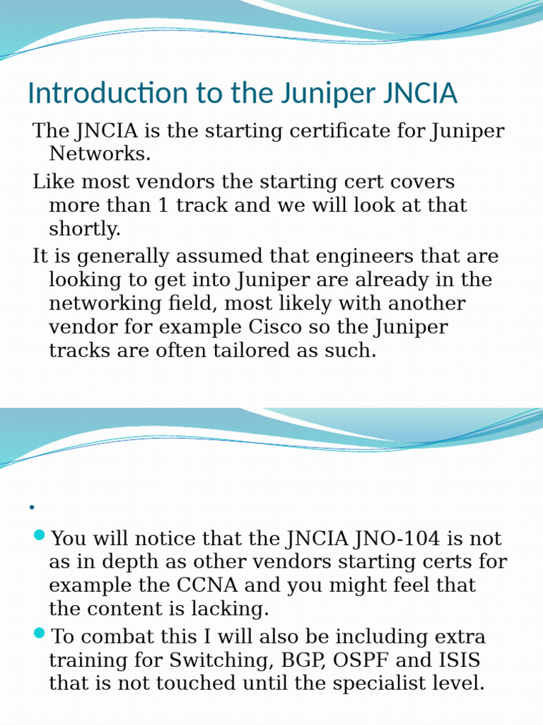 Juniper JNCIA Exam Guide & Objectives | PDF | Computer Network | Routing
