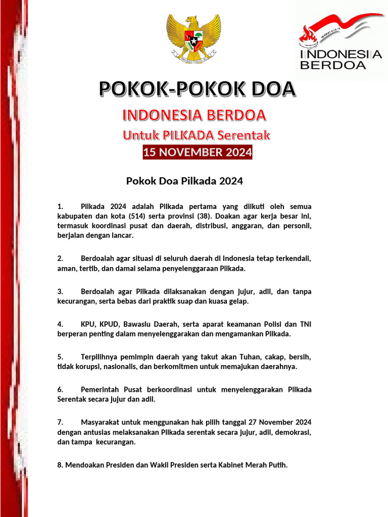 Pokok Doa Ind Berdoa 15 Nov 202 | PDF