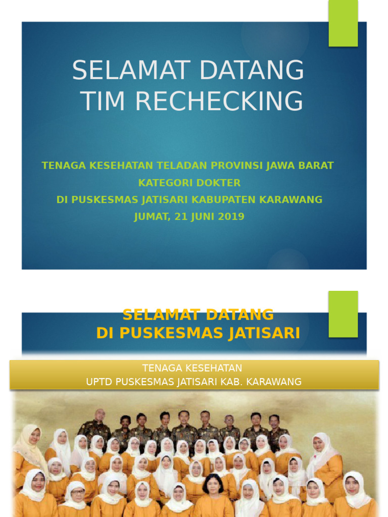 Rechecking Slide - Bersahaja Nakes Teladan - PPTX BARU | PDF