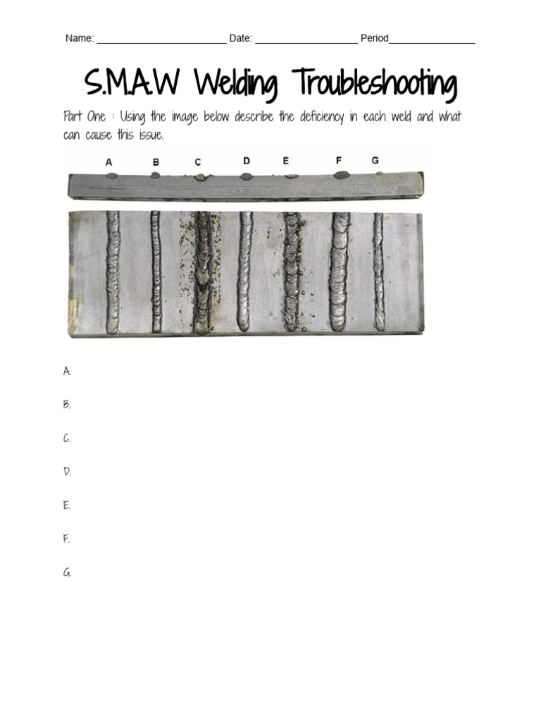 S.M.A.W Welding Troubleshooting | PDF